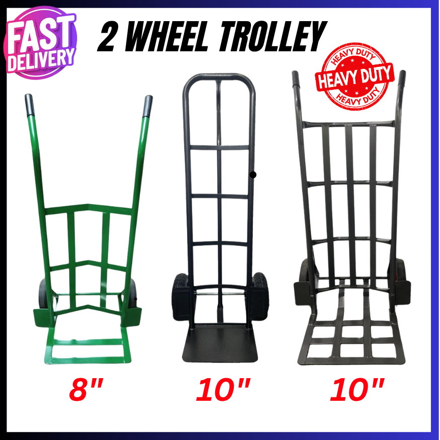 HEAVY DUTY HAND TROLLEY/ 2 WHEEL HAND TRUCK / GAS TROLLEY 6" 8" 10 ...