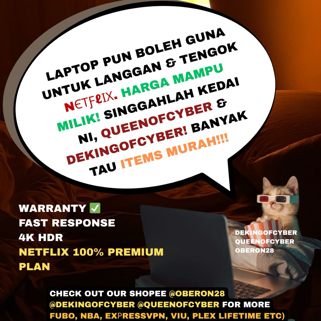 Netflix Account Premium 4K Plan Murah | Shopee Malaysia