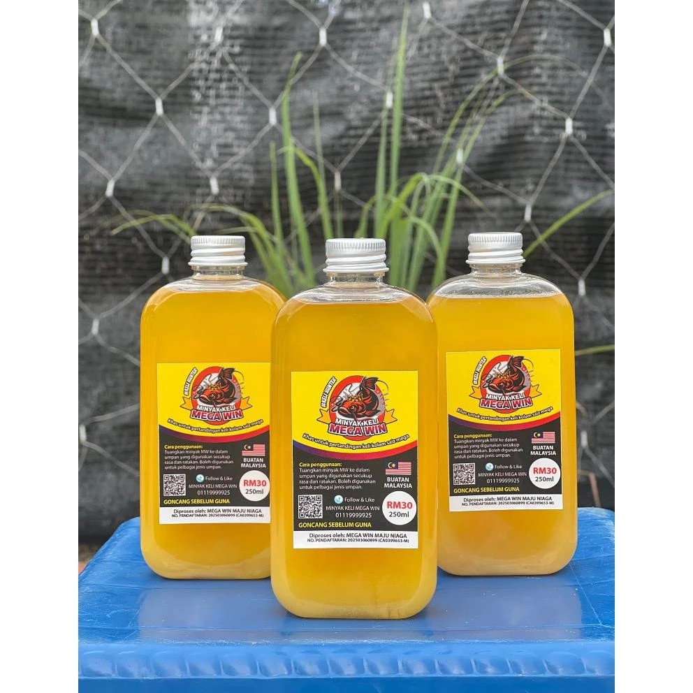 ORIGINAL HQ MINYAK KELI MEGA WIN 250 ML (VIRAL) / PEMIKAT IKAN AIR ...