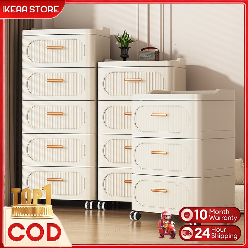 L35/42/52cm Plastic Drawer Cabinet Multipurpose Bedside Side Drawer ...