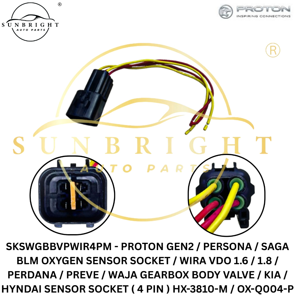 PROTON GEN2 / PERSONA / SAGA BLM OXYGEN SENSOR SOCKET / WIRA VDO 1.6 ...