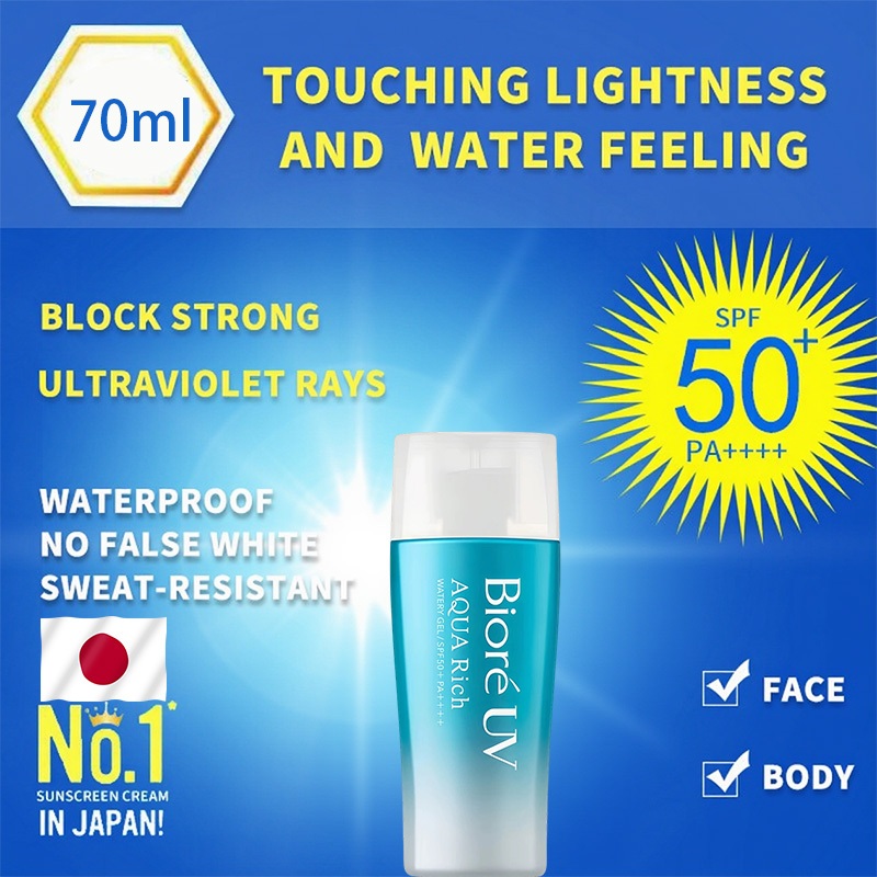 biore uv sunscreen spf50 pa++++ biore uv aqua rich sunscreen lotion ...