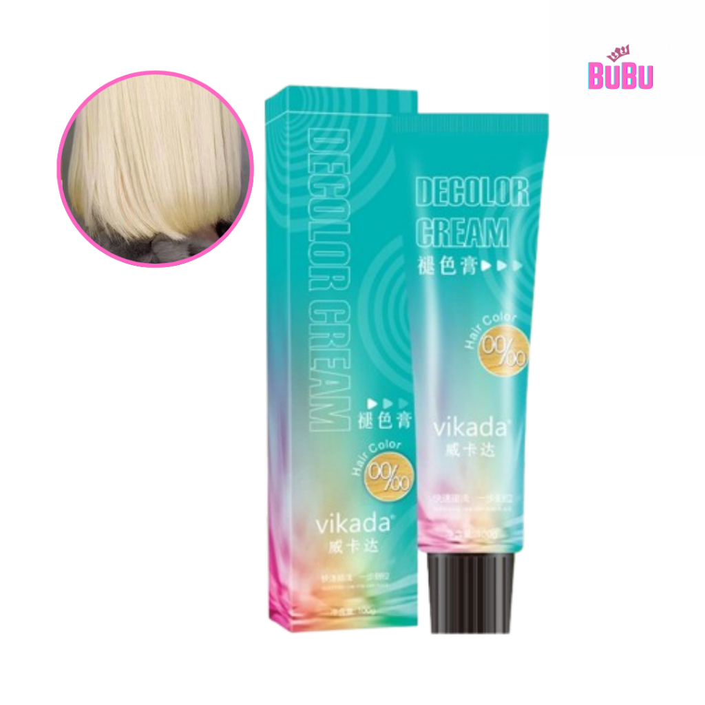 vikada 00/00 One Step Hair Bleach Cream Color Peroxide Bleaching Cream ...