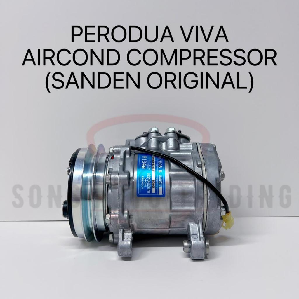 (100% SANDEN ORIGINAL)PERODUA VIVA AIRCOND COMPRESSOR | Shopee Malaysia
