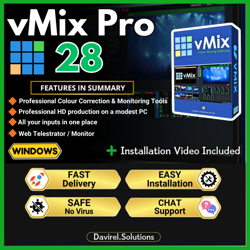 vMix Pro v28 Latest For Windows (64-bit) | Shopee Malaysia