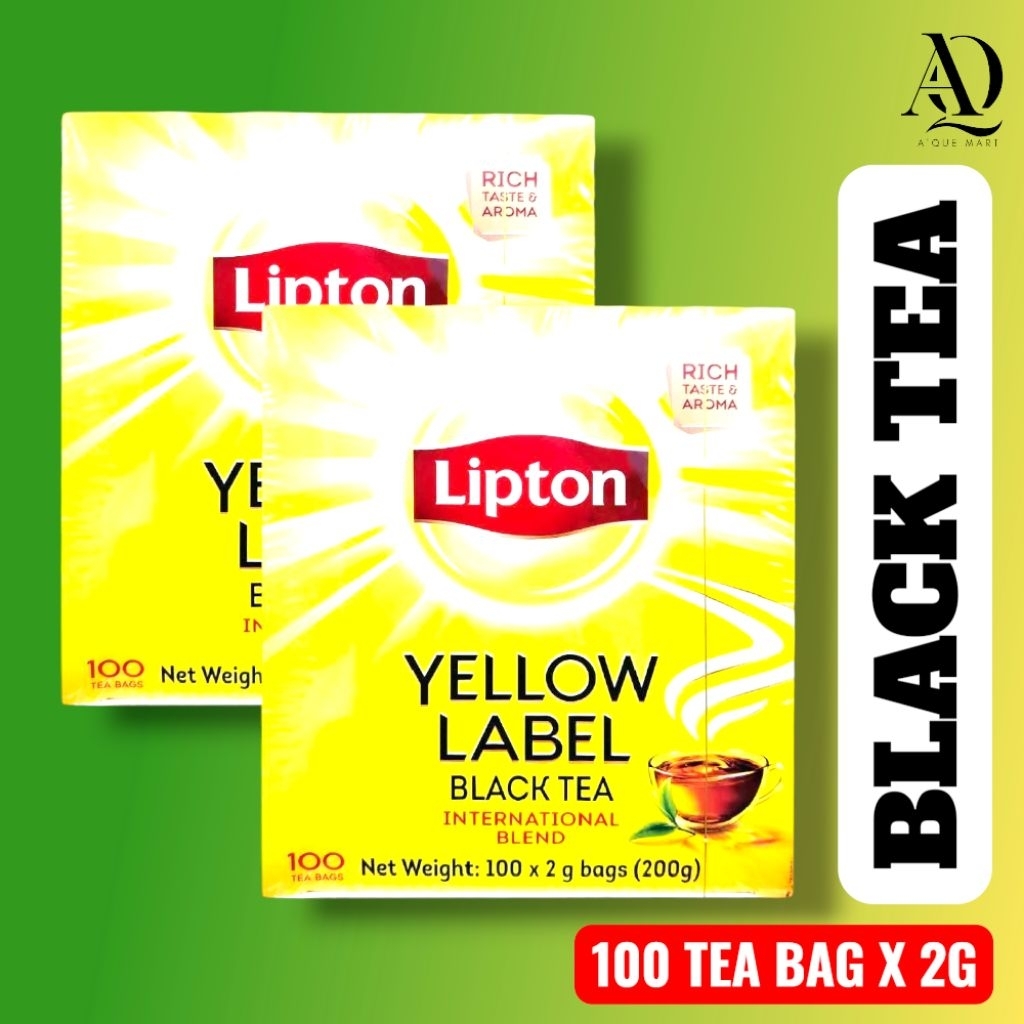 LIPTON Yellow Label Black Tea Air Teh 100 TEA Bag x 2gm Minuman Teh ...
