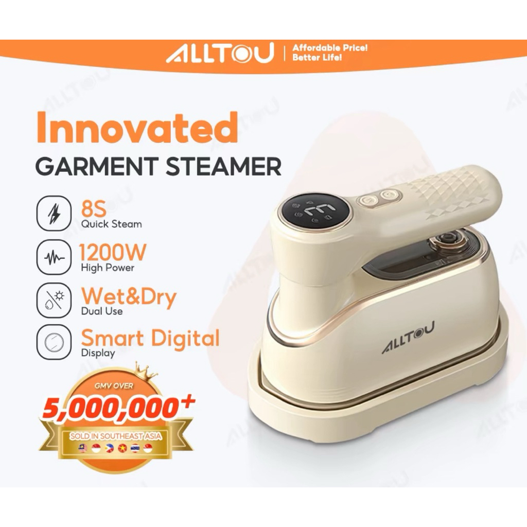 ALLTOU 1200W exquisite electric handheld Steam Iron Streamer LED Screen ...