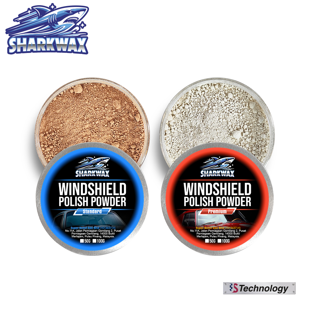 SharkWax Glass Polishing Powder Premium Quality Serbuk Penggilap Kaca ...