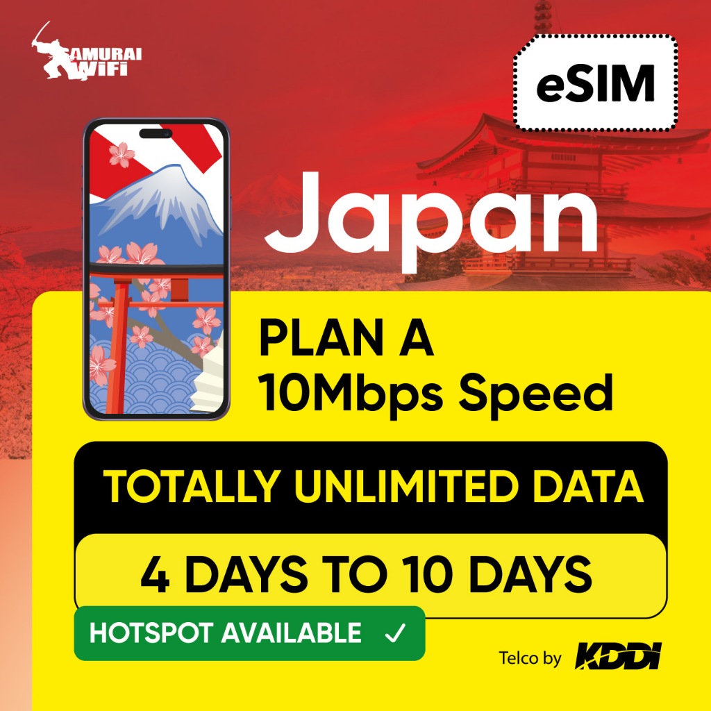 Japan 5G eSIM【4 - 10 days】【Unlimited Data】【Local Telco】【Hotspot Sharing ...
