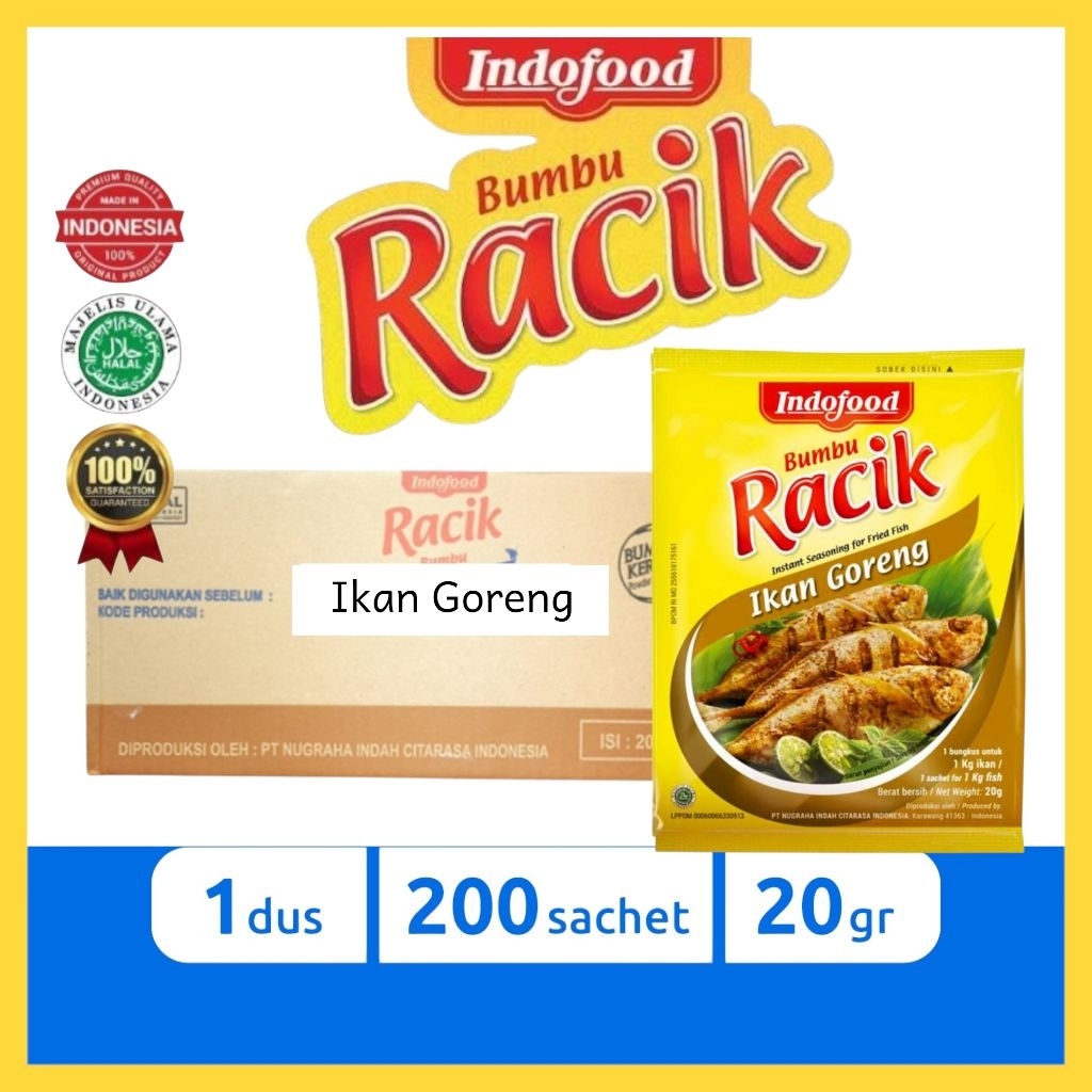 Indofood Bumbu racik Ikan Goreng 20g(Kemasan karton) | Shopee Malaysia