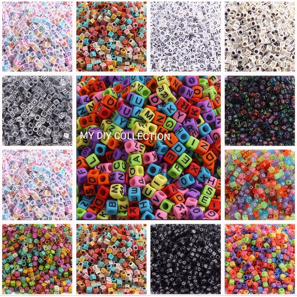 Huruf Manik Alphabet Bead Cube MDC Malaysia Seller/Shop/9colour.For ...