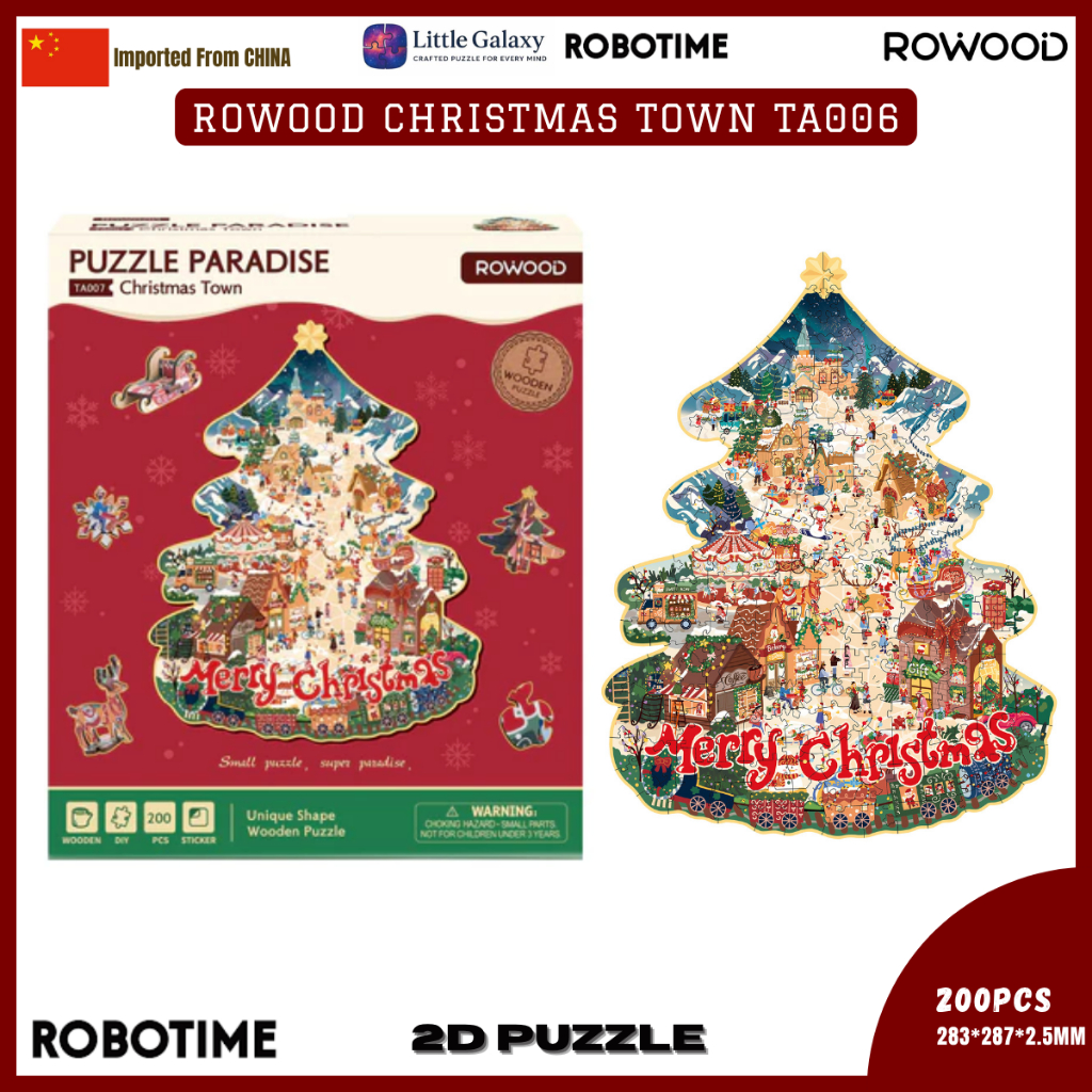 [Christmas Gift] Robotime Rowood Irregular Shape Wooden Jigsaw Puzzle ...
