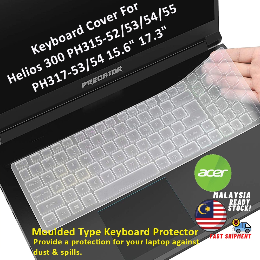 Keyboard Cover for Acer Predator Helios 300 PH315-52/53/54 PH317-53/54 ...