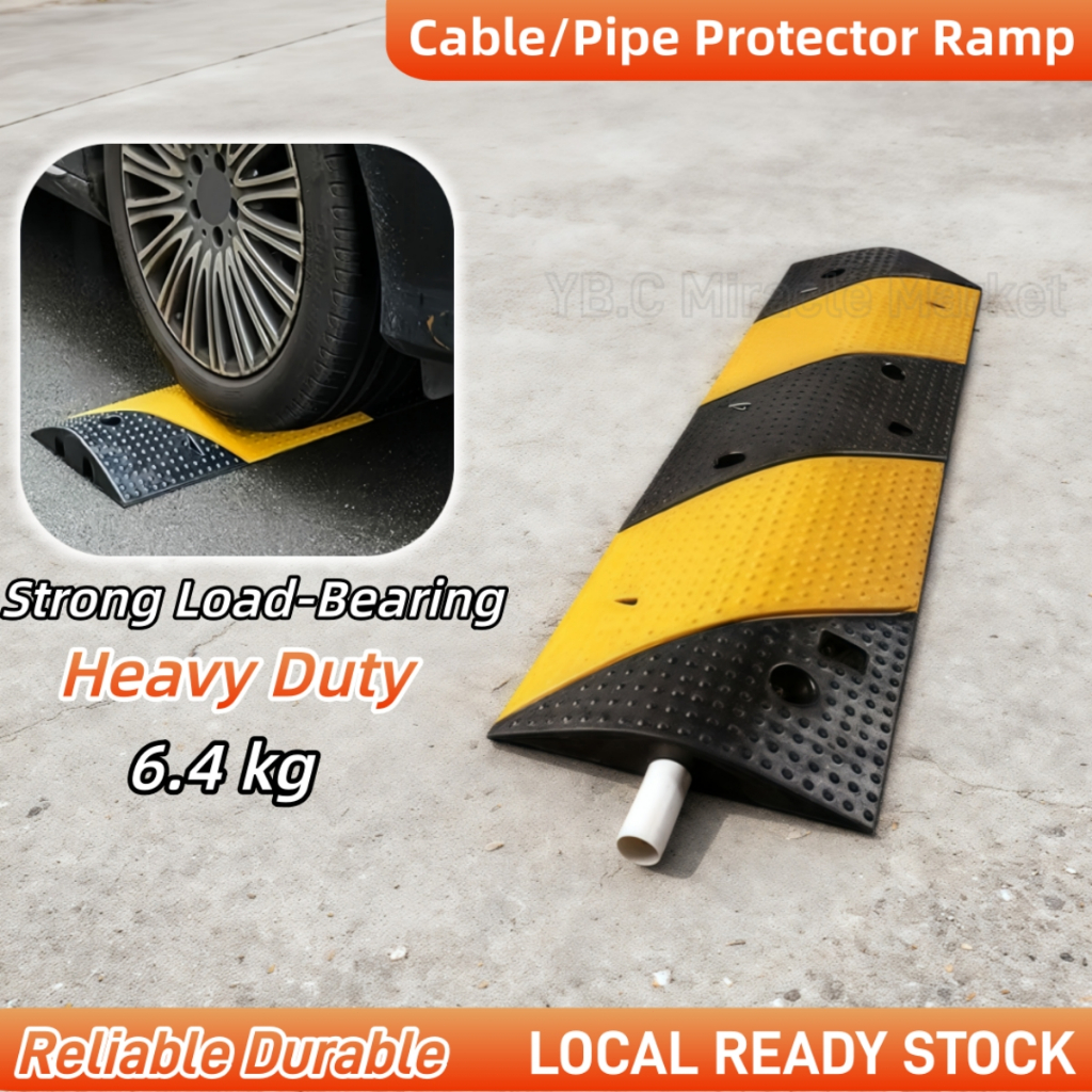 Rubber Speed Bump Cable Pipe Protector Ramp Heavy Duty Cable Casing ...