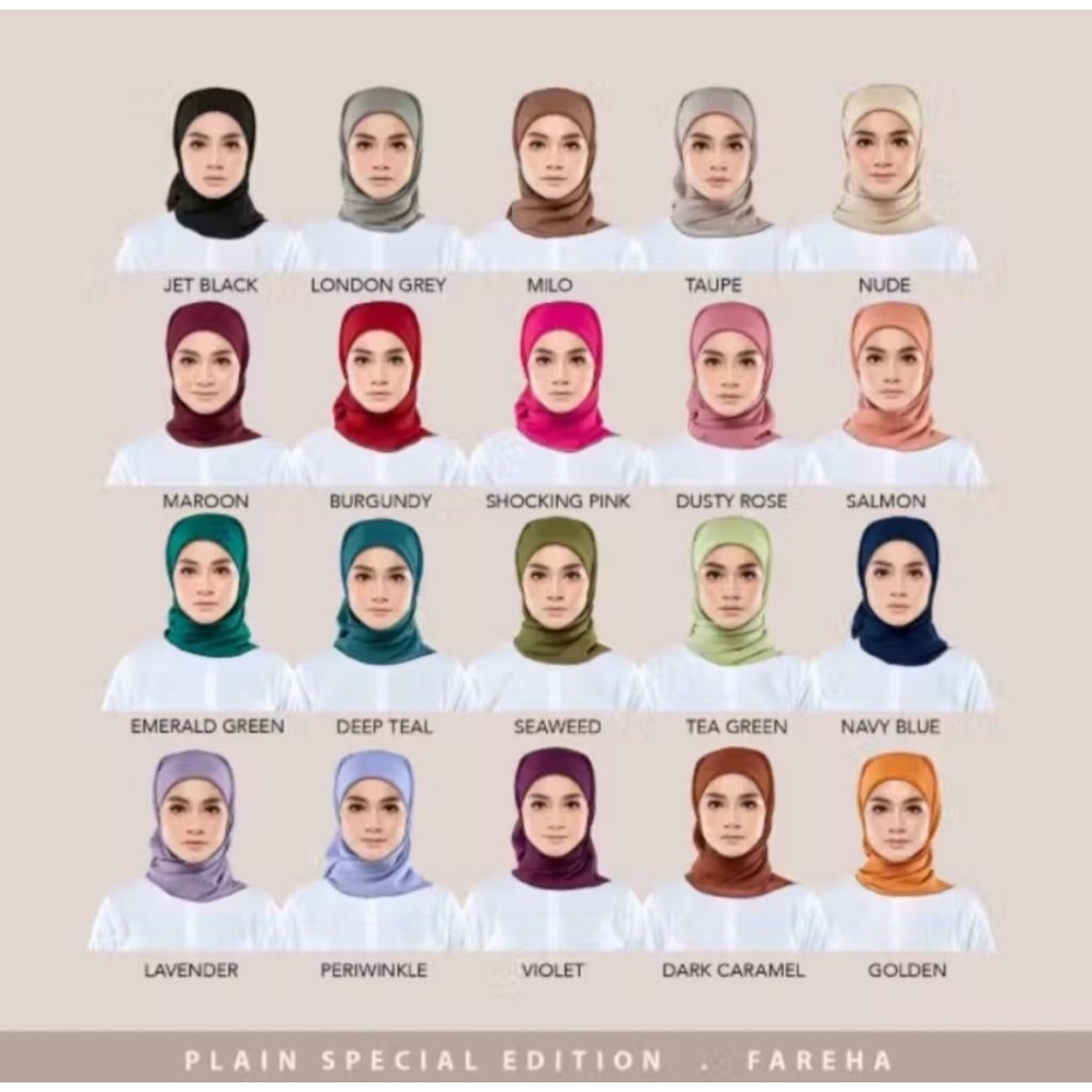 FAREHA PLAIN / FAREHA SPECIAL EDITION CLEAREAN SALES | Shopee Malaysia