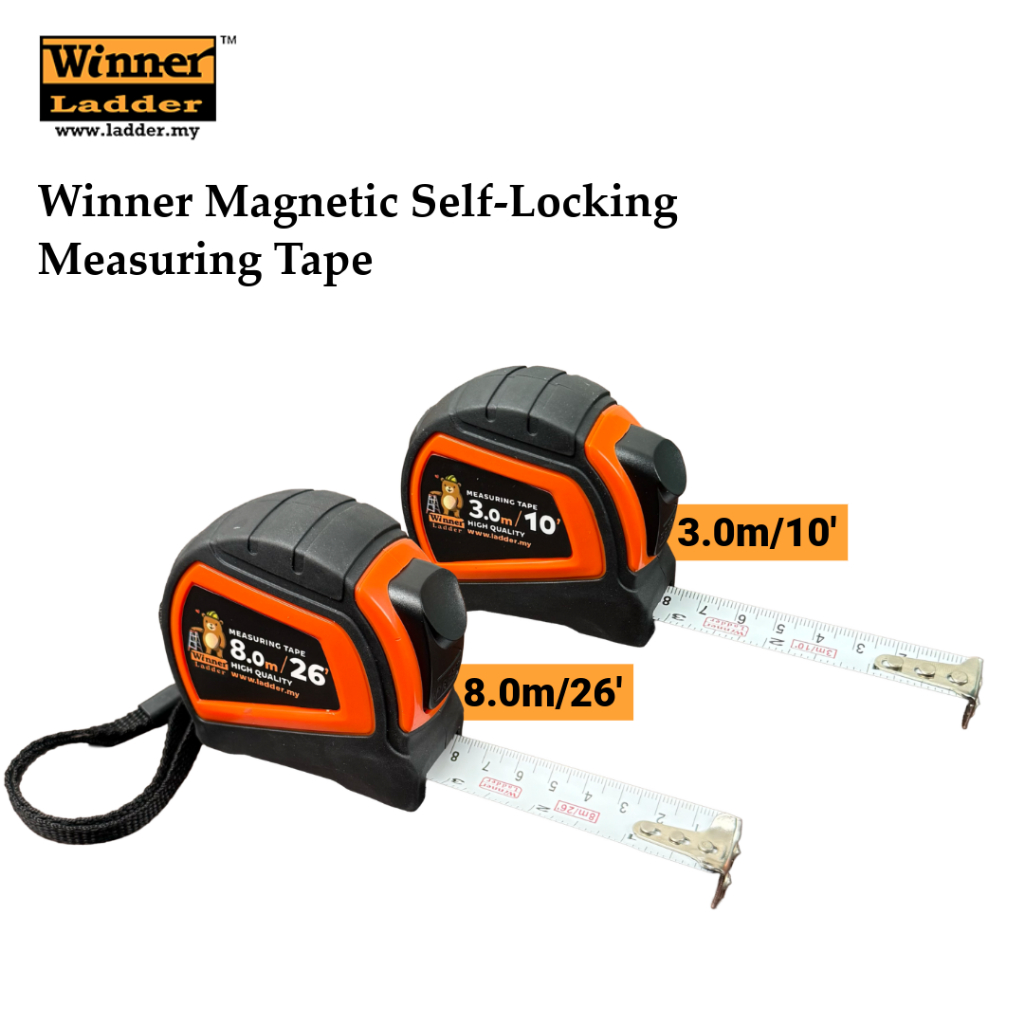 Winner Magnetic Self-Locking Measuring Tape (3M / 8M) | Shopee Malaysia
