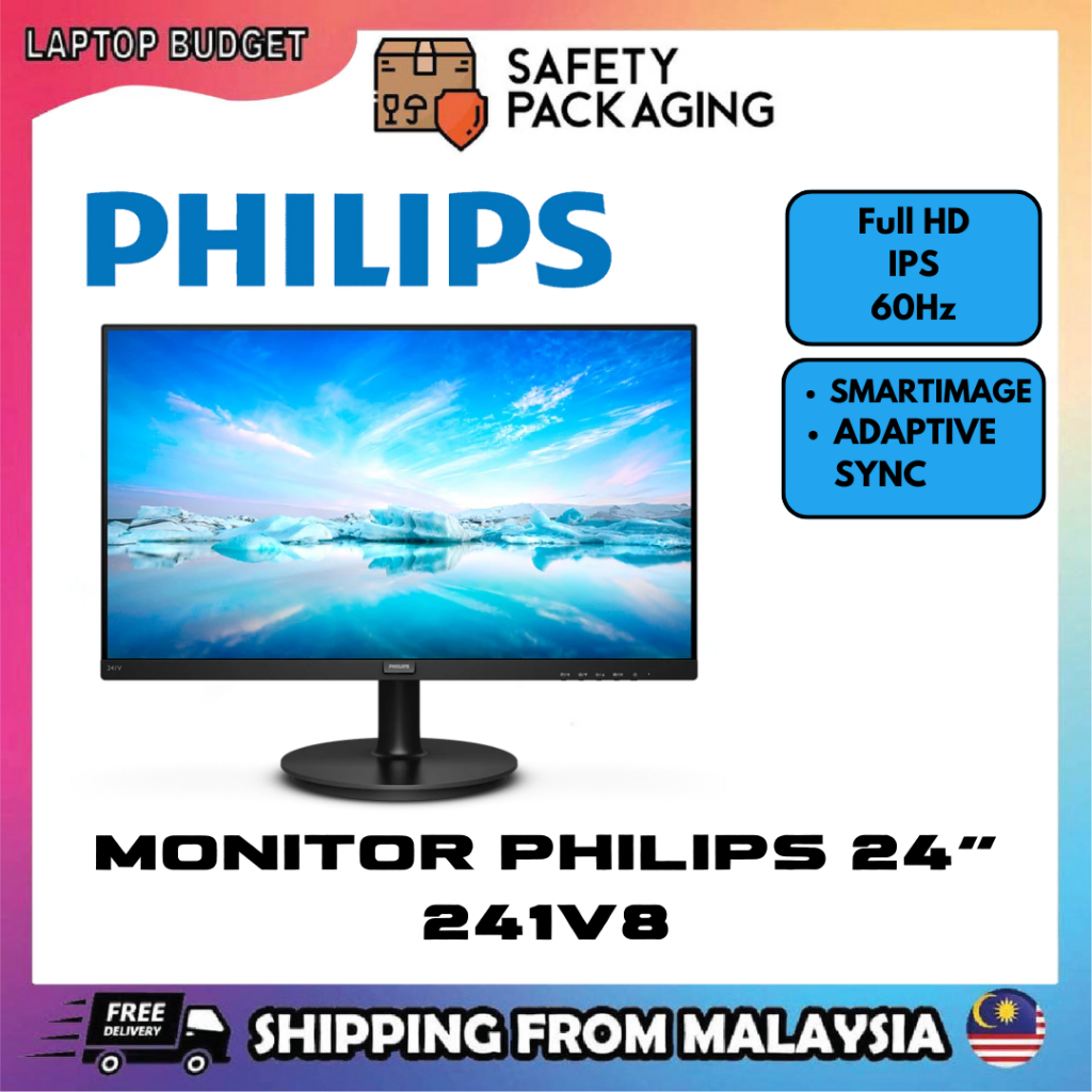 PHILIPS 241V8/203V5LHSB2 FULL HD/HD MONITOR HDMI IPS LCD | Shopee Malaysia