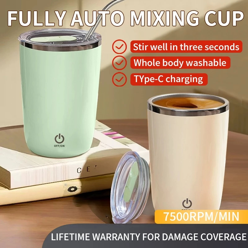 【Local 】400ml Self Stirring Mug 304 stainless steel mug coffee cup USB ...