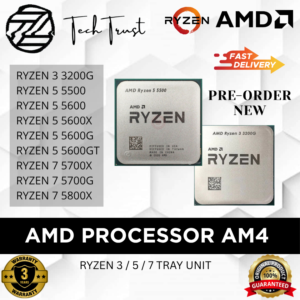 AMD RYZEN AM4 PROCESSOR PRE-ORDER BRAND NEW TRAY UNIT WARRANTY 3 YEARS ...