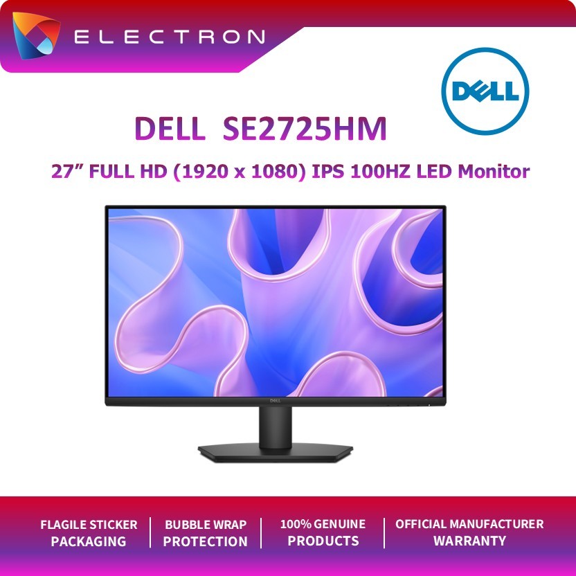 Dell SE2725HM 27" FHD IPS 100Hz Monitor ( HDMI, VGA, 3 Yrs Wrty ...