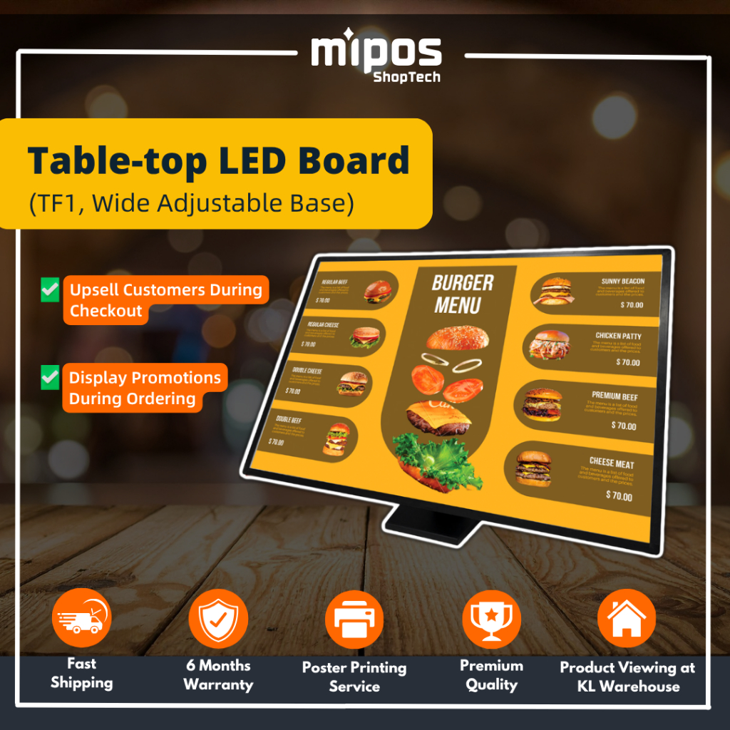 LED Menu Board | Tabletop Display | Countertop Backlit LED Menu Board ...
