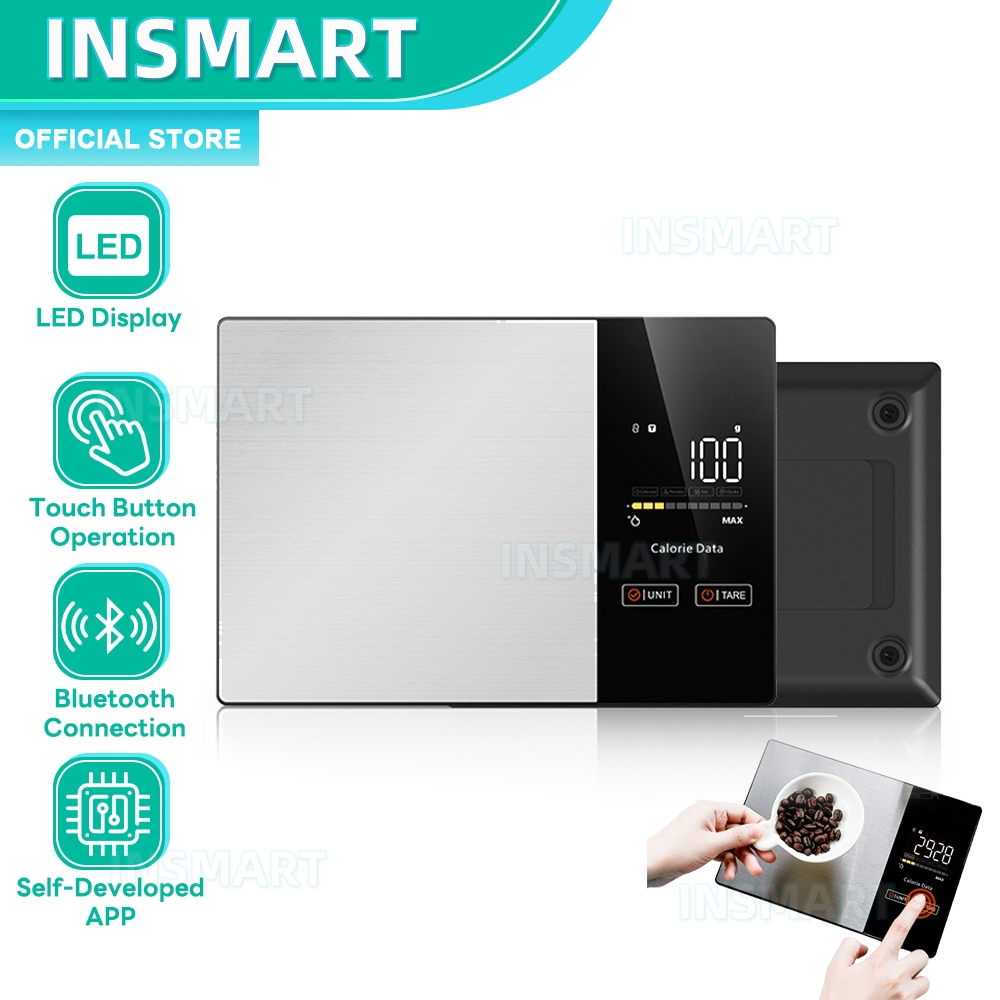INSMART Smart Nutrition Scale with Bluetooth App Calorie Tracker Food ...
