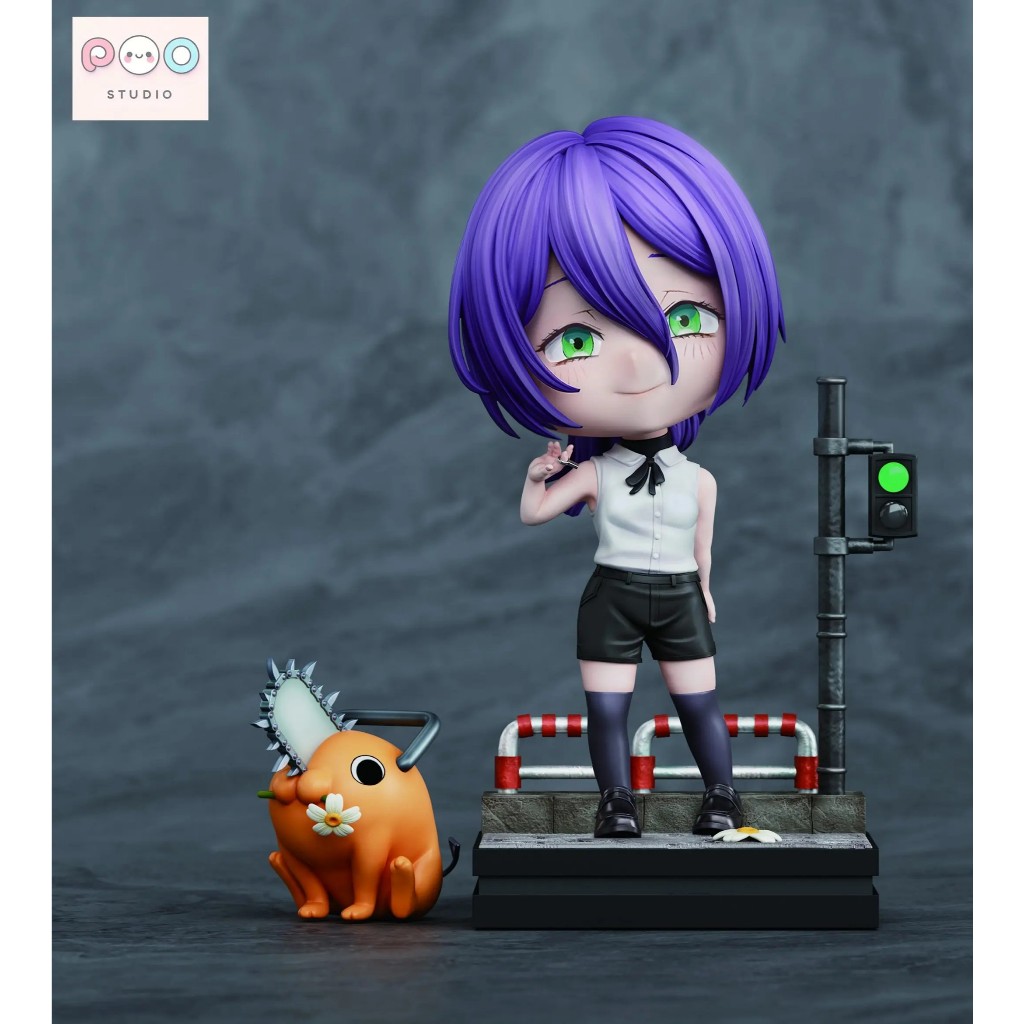 POPO Studio - Cute Reze Tabletop Chainsaw Man Resin Statue GK Anime ...