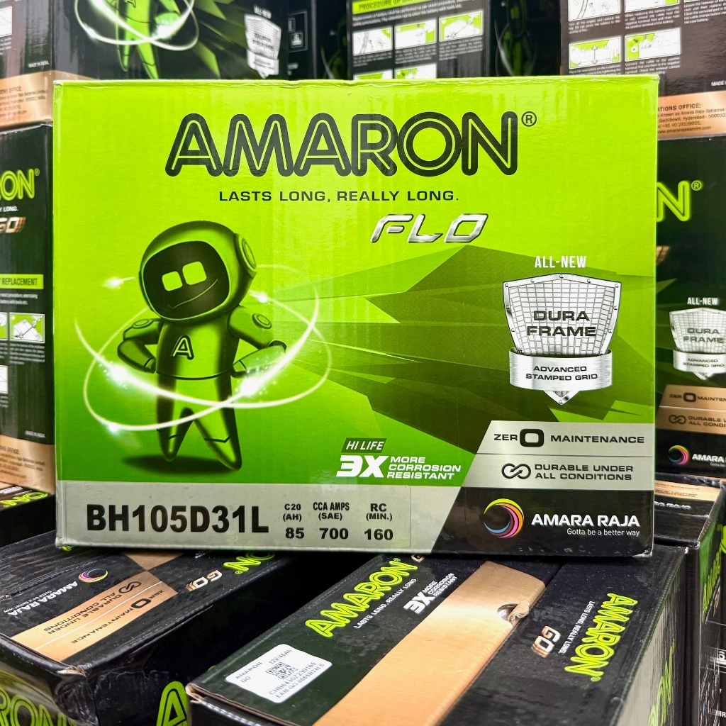 105D31R (NX120-7) | 105D31L | AMARON Car Battery | PREMIUM | Santa Fe ...