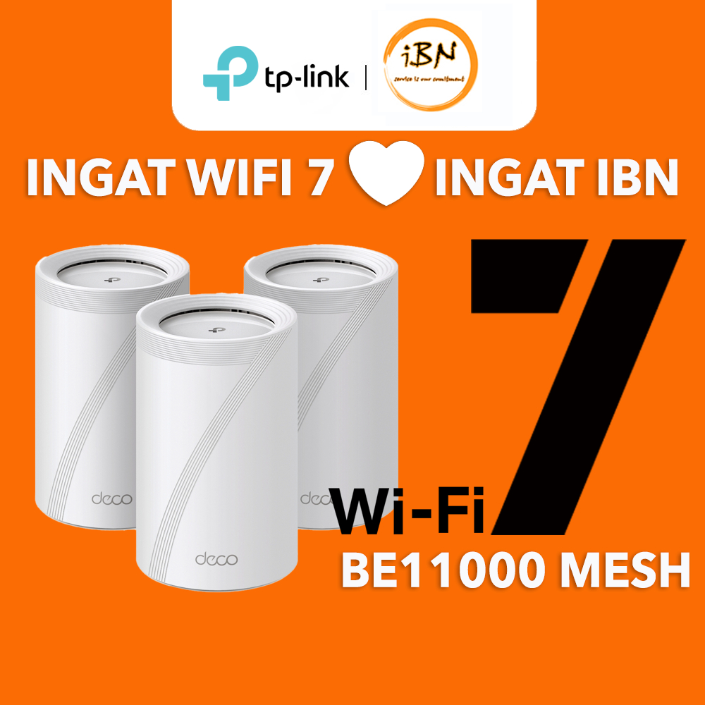 TP-Link Deco BE65 BE11000 WiFi 7 Tri-Band Mesh Seluruh Rumah ...