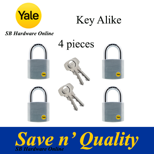 [ANTI-RUST, ANTI CUT, KEY ALIKE] YALE Y120 50MM BRASS PADLOCK (4 PIECES ...
