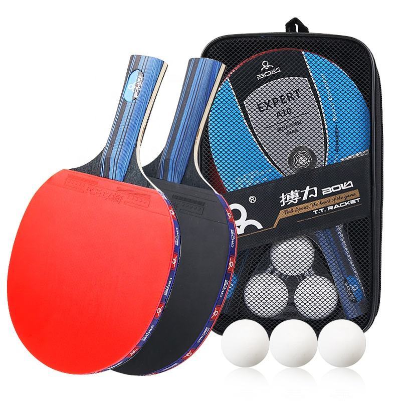 Boli Professional Table Tennis Racket (1 bag + 3 balls + 2 bat) Set ...