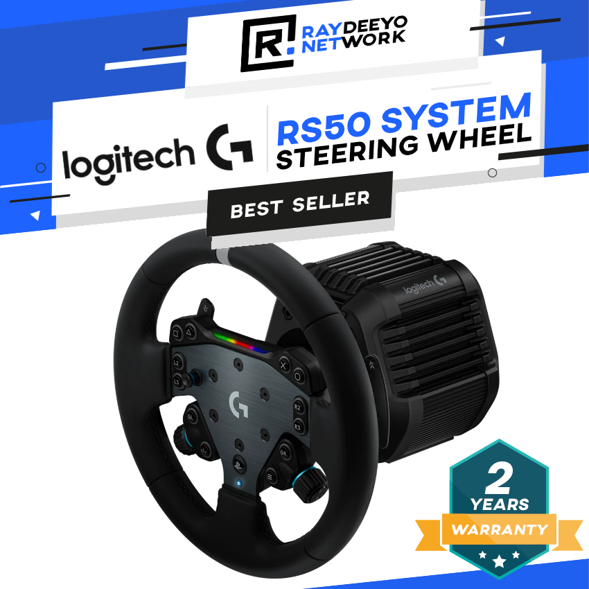 Logitech G RS50 System (RS50 Base, Wheel Hub, and Round Wheel) Racing Wheel [Direct Drive ...