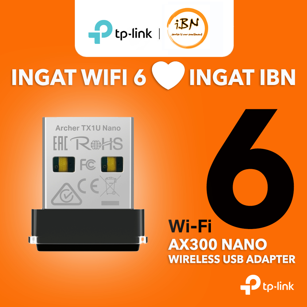 TP-Link AX300 wi-fi 6 penyesuai USB tanpa wayar Archer TX1U Nano Nano ...