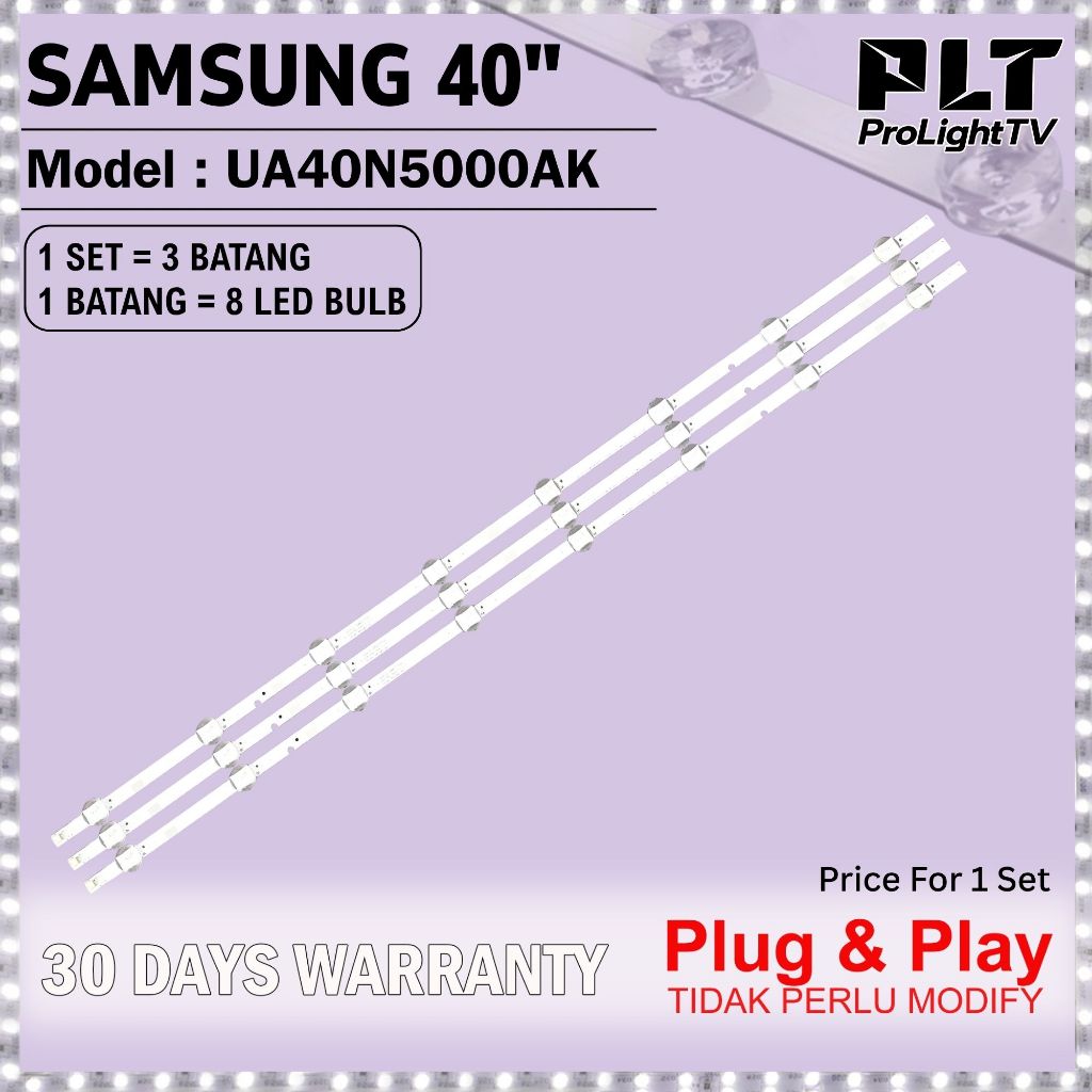 SAMSUNG 40” Lampu TV UA40N5000AK LED TV BACKLIGHT UA40N5000 | Shopee ...