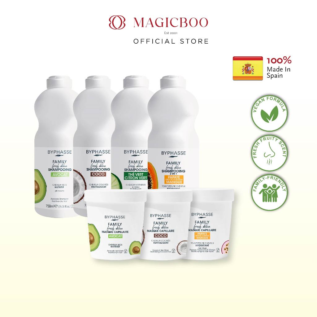 Magicboo Byphasse Family Fresh Delice Shampoo - 750ml / Hair Mask ...