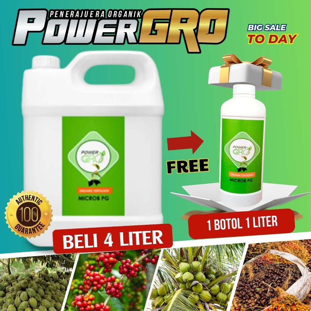 POWERGRO 4L FREE Powergro 1L - Baja Foliar 100% Organik [ foliar ...