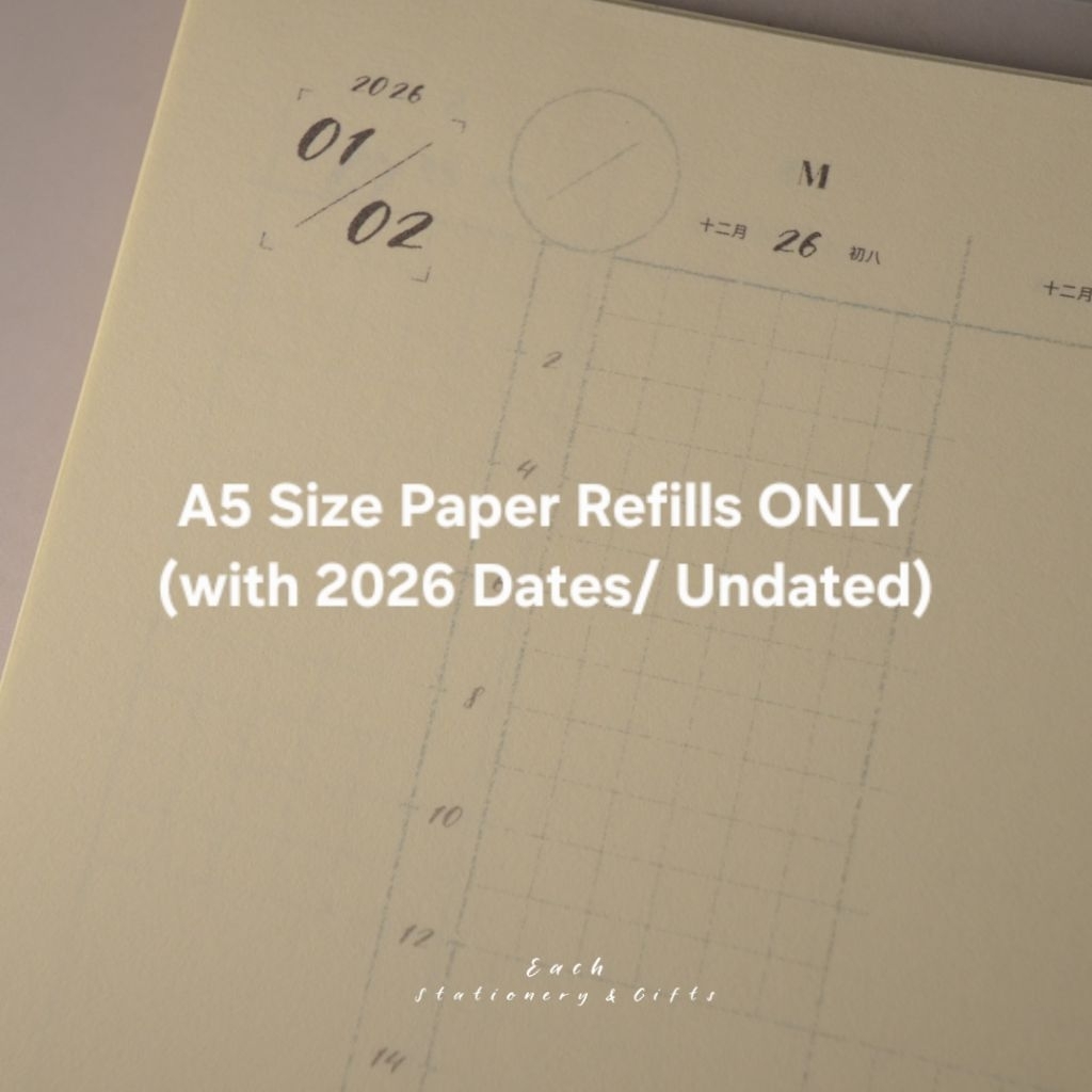 ONE WEEK in TWO PAGES_Loose-leaf Paper Refills_2026 Calendar/ Undated ...