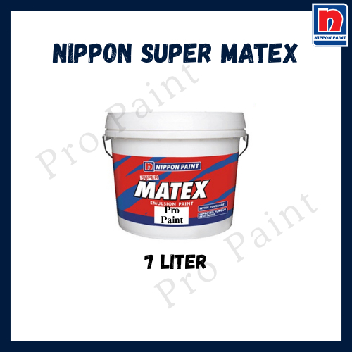 7L Nippon Paint Super Matex Emulsion / Cat Kapur Air 7 Liter / Cat ...