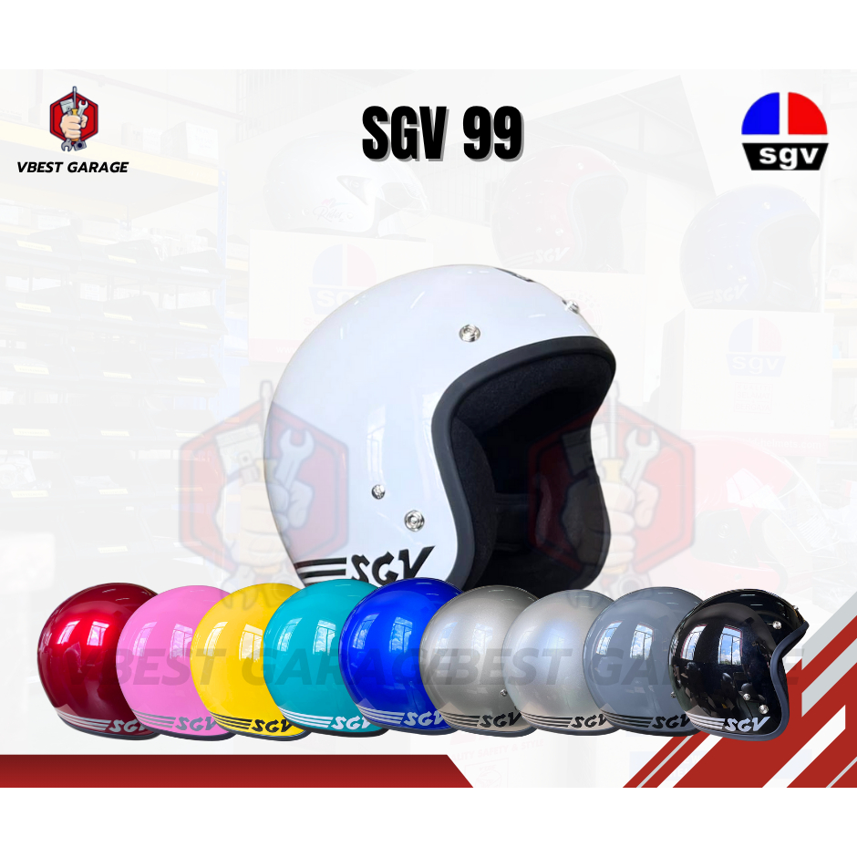 [COMBO PRICE] ORIGINAL SGV 99 HELMET BIKKO VISOR IRIDIUM SIRIES CRYSTAL ...