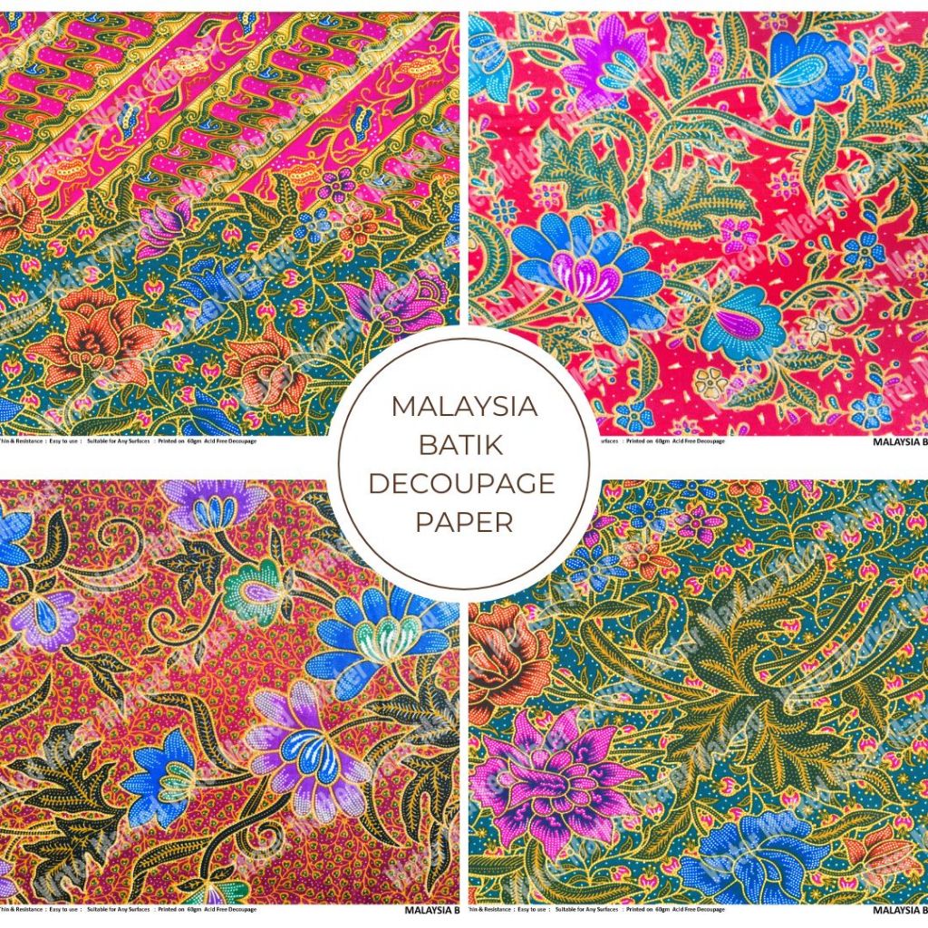 Decoupage Paper Size A3 - Batik Design Printed om Acid Free Decoupage ...