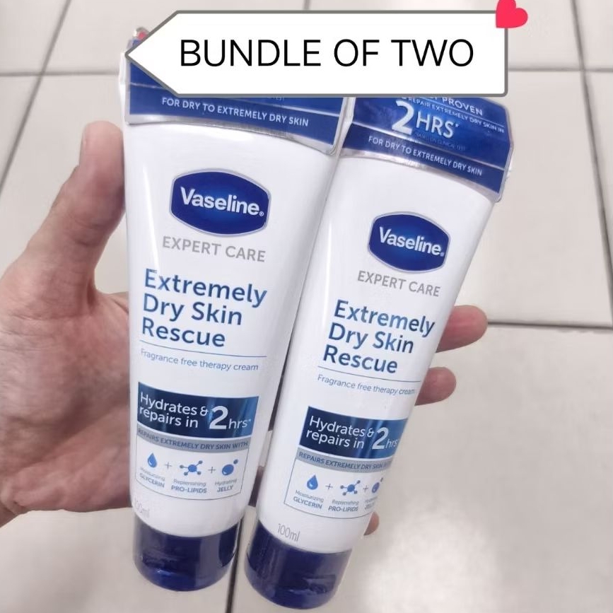 (Bundle of 2)Vaseline Expert Care Extremely Dry Skin Rescue 100ML ...