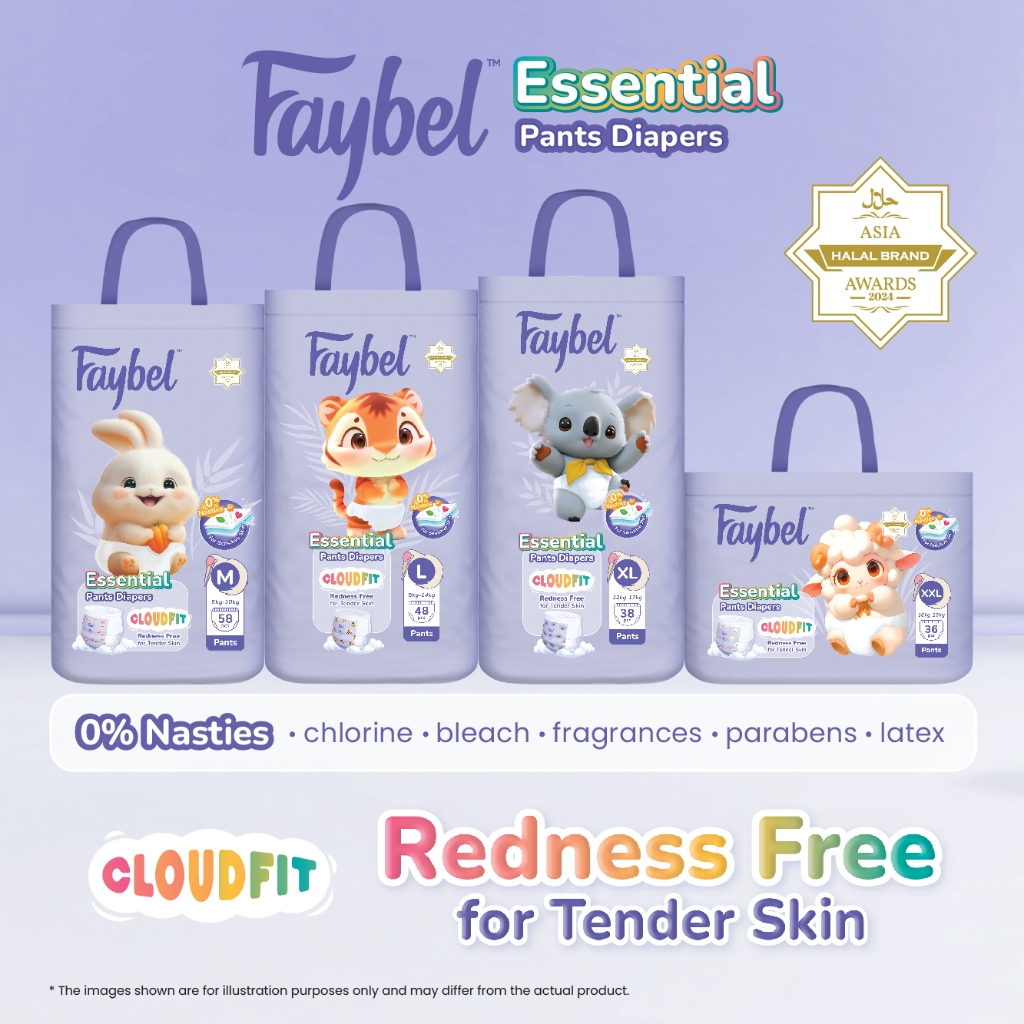 Faybel Premium Baby Diapers Size-NB S M L XL XXL Pants & Tape Diapers ...
