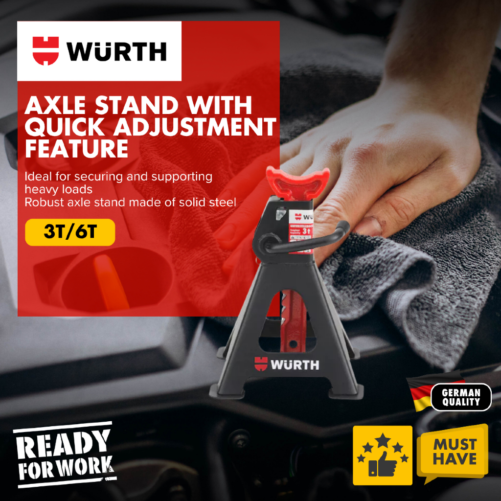 Wurth Axle Stand with Quick Adjustment Feature (1 Pair) l Tapak Gandar ...