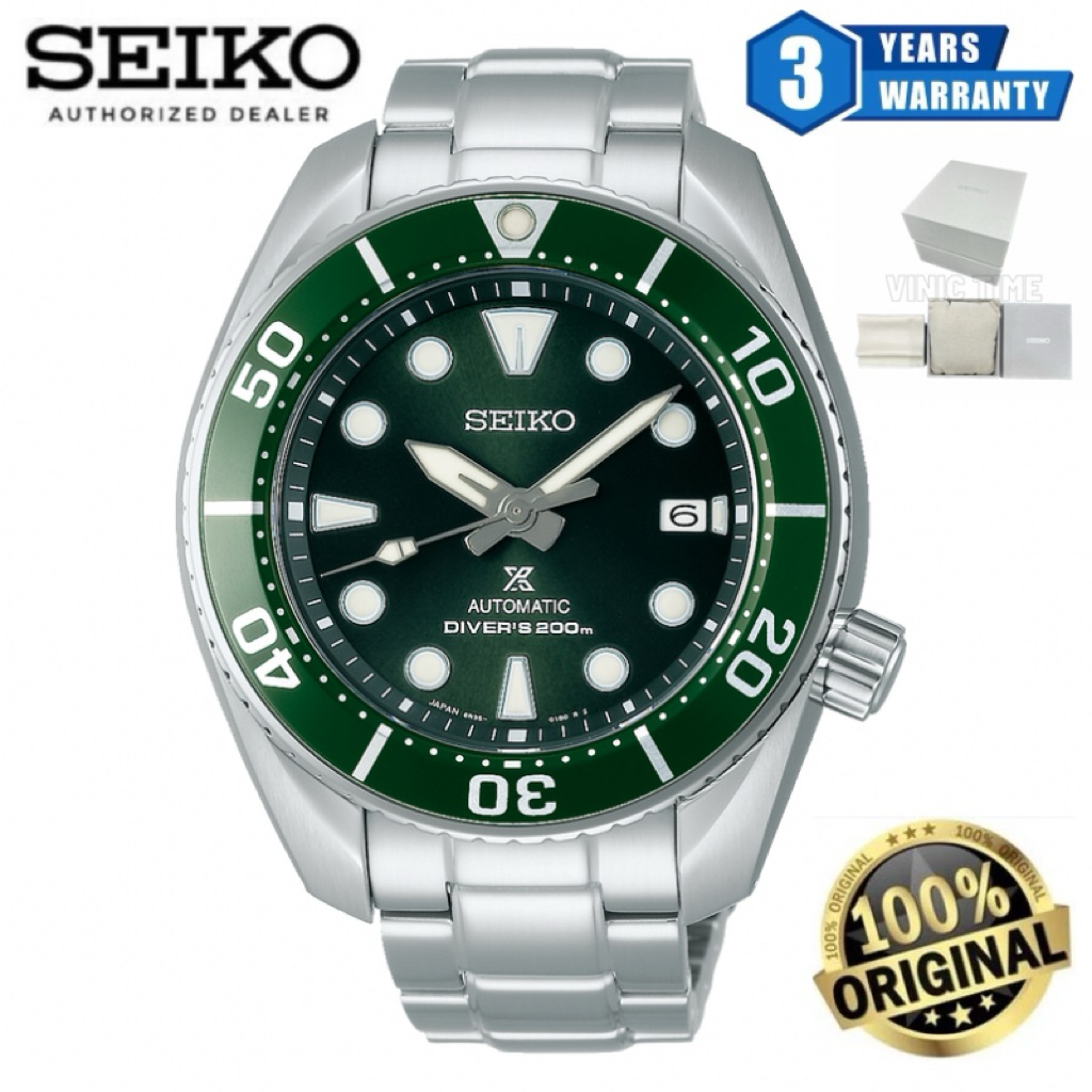 (Official Warranty) Seiko Prospex Diver Green Sumo Diver Men Watch ...