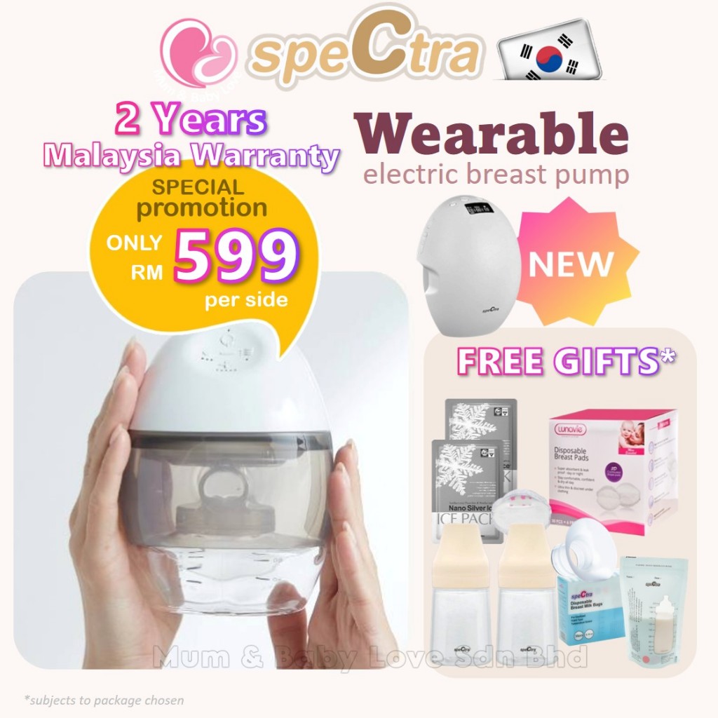Spectra Wearable Breast Pump with FREE GIFTS, Hospital-Grade Suction ...