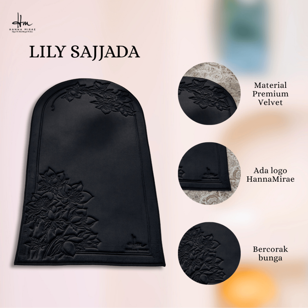 Hanna Mirae Sejadah LILY Memory Foam Baldu Velvet Gebu Tebal Soft ...