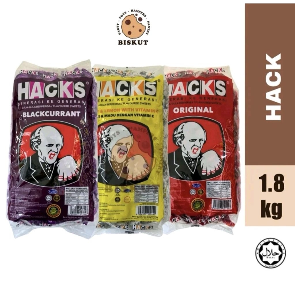 HACKS CANDY ORIGINAL / HONEY LEMON / BLACKCURRANT (1.8KG) | Shopee Malaysia