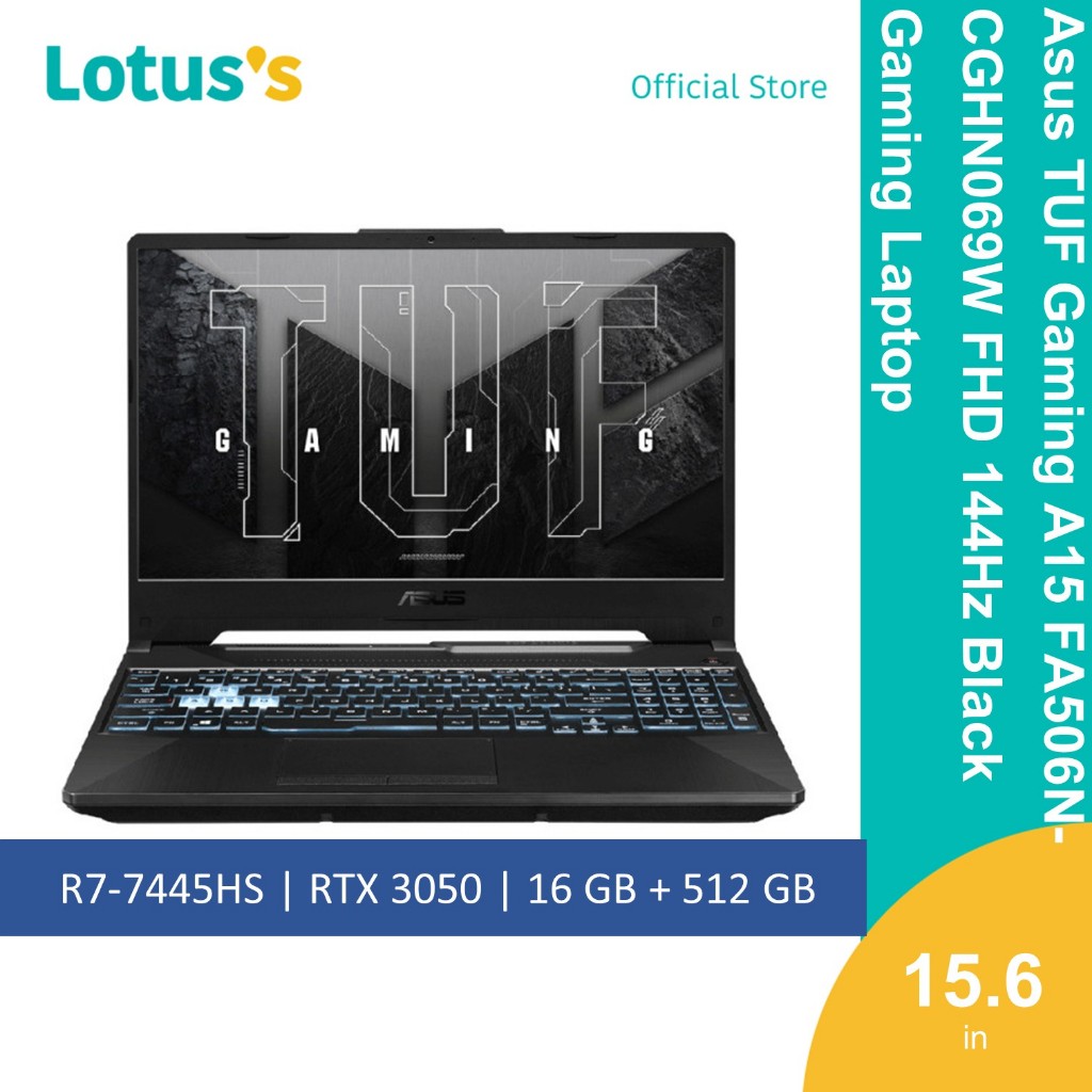 Asus TUF Gaming A15 FA506N-CGHN069W FHD 144Hz Black Gaming Laptop (R7 ...