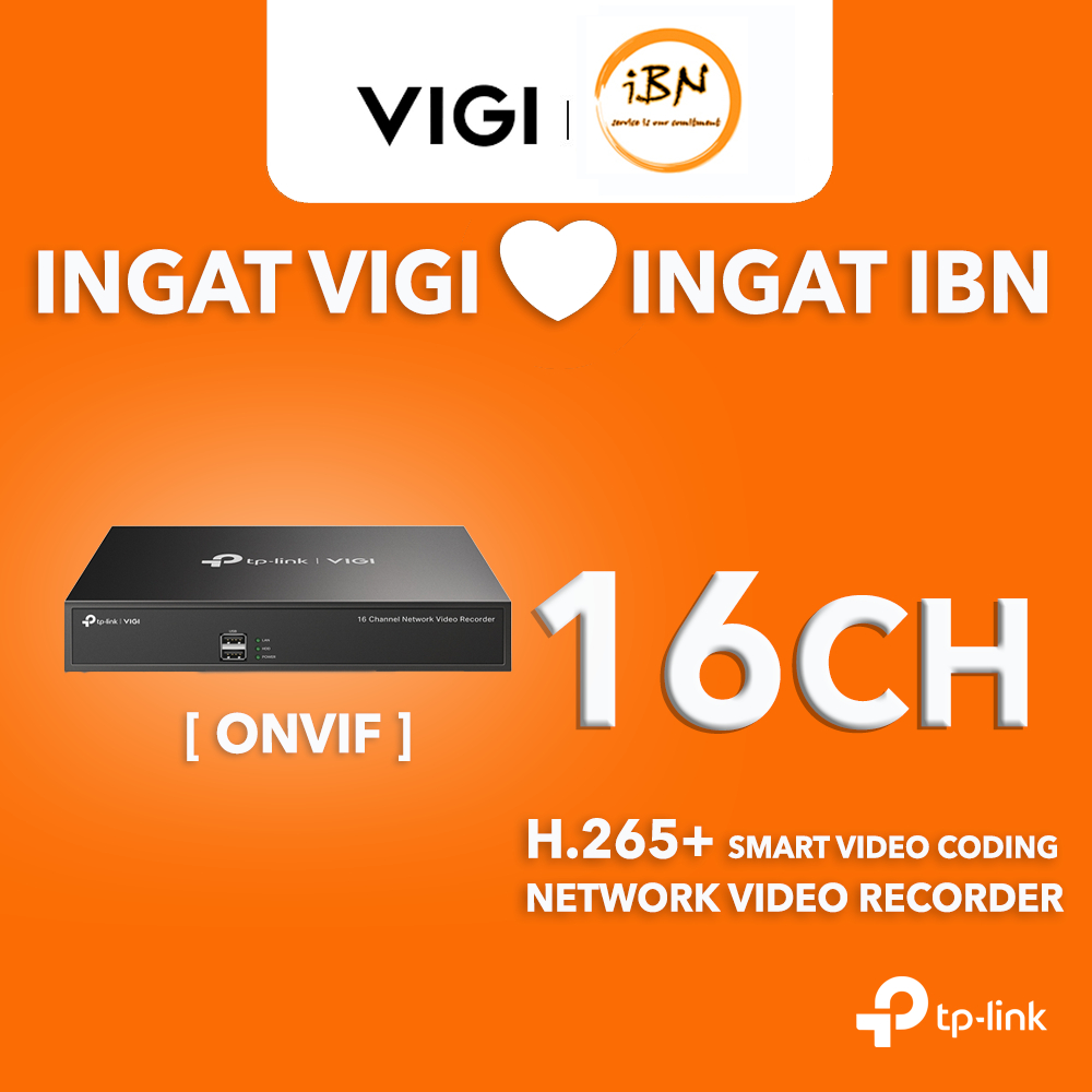 TP-Link VIGI NVR1016H VIGI 16 perakam Video rangkaian saluran H.265 ...