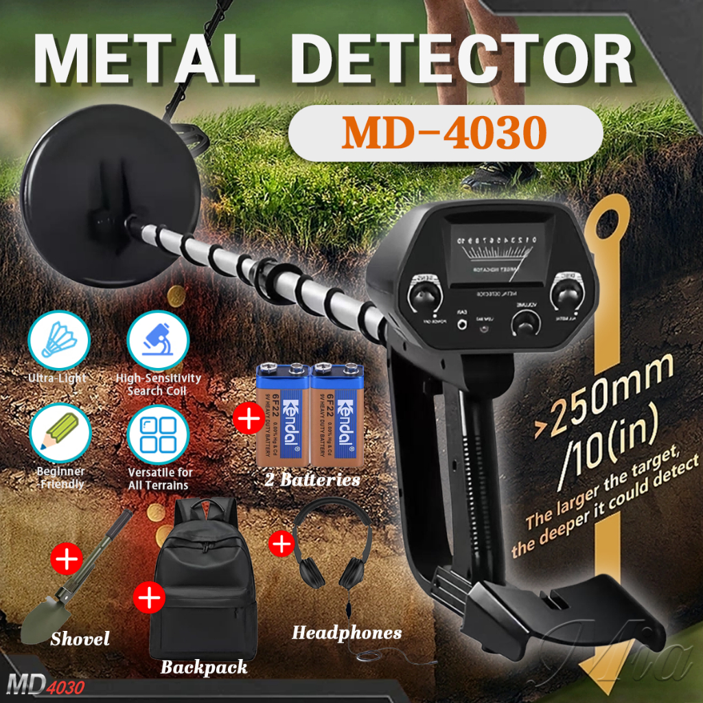 MD4030 Metal Detector Gold Treasure Hunter Tracker Seeker Under Ground ...